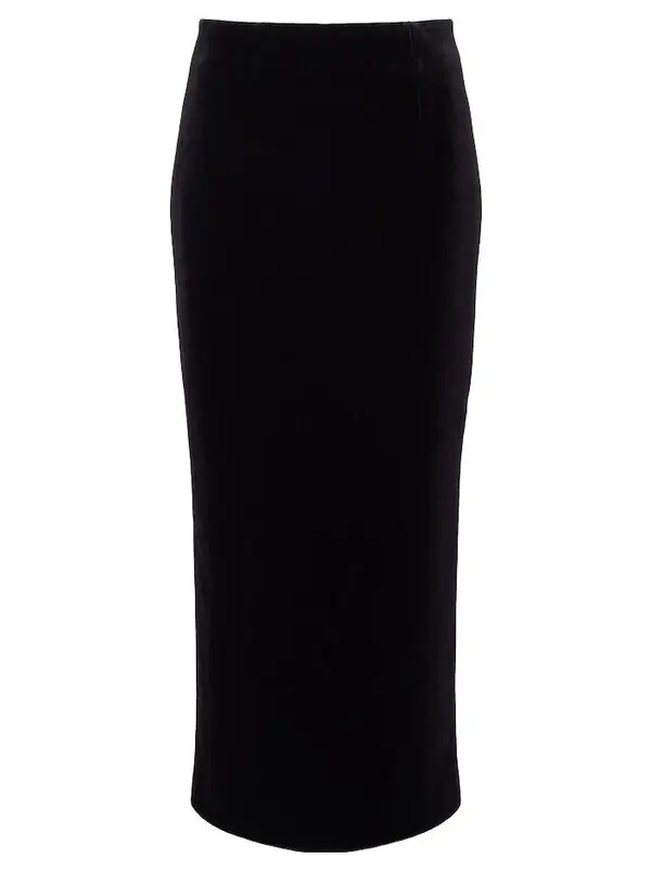 Roland Mouret Velvet Midi Skirt - Black