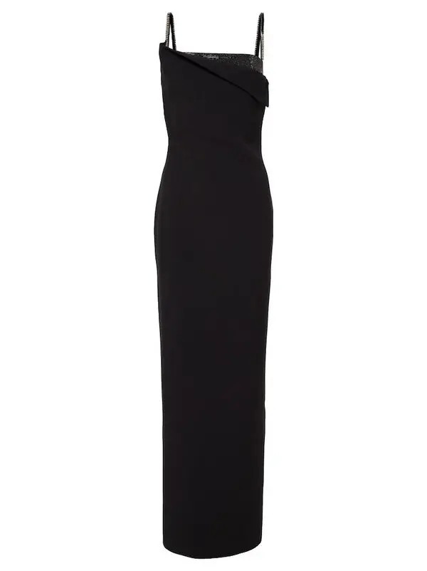 Roland Mouret Embellished Crêpe Gown - Black