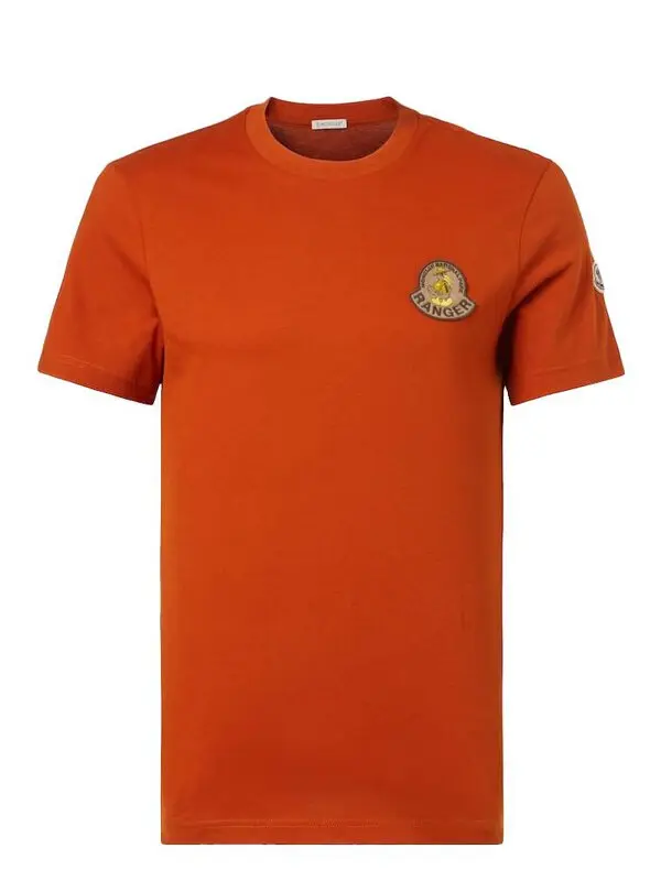 Moncler Mon Duck Cotton Jersey T-shirt - Orange