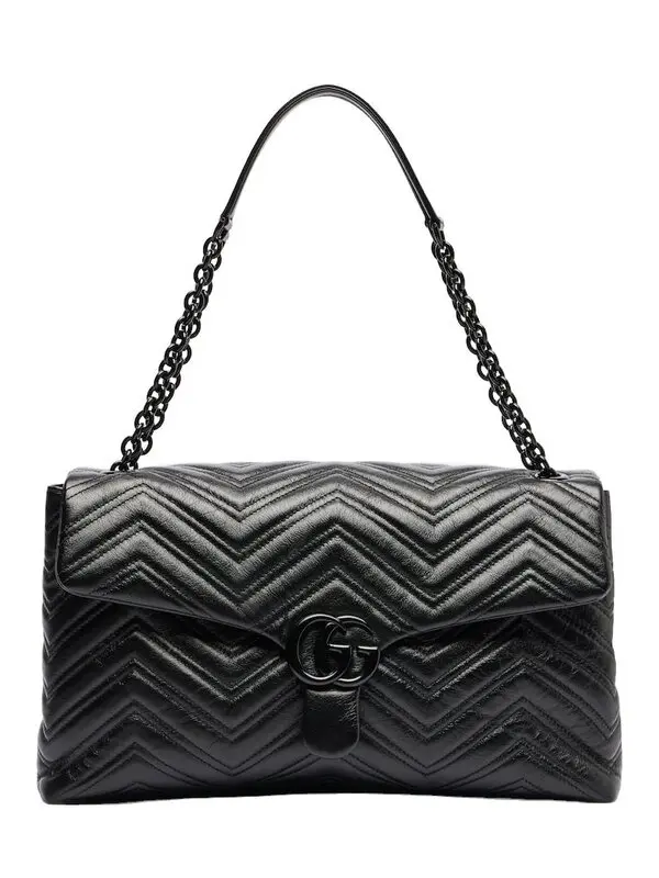 Gucci Gg Marmont Large Shoulder Bag - Black