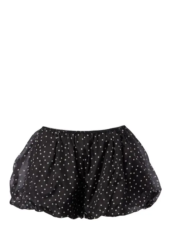Sir The Label Polka Dot High-rise Silk Shorts - Black
