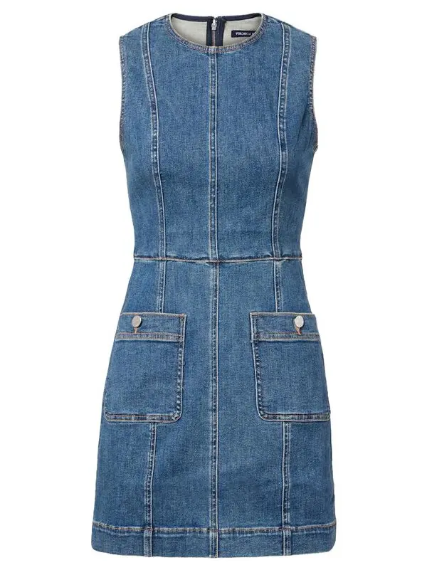 Veronica Beard Zaire Denim Minidress - Blue