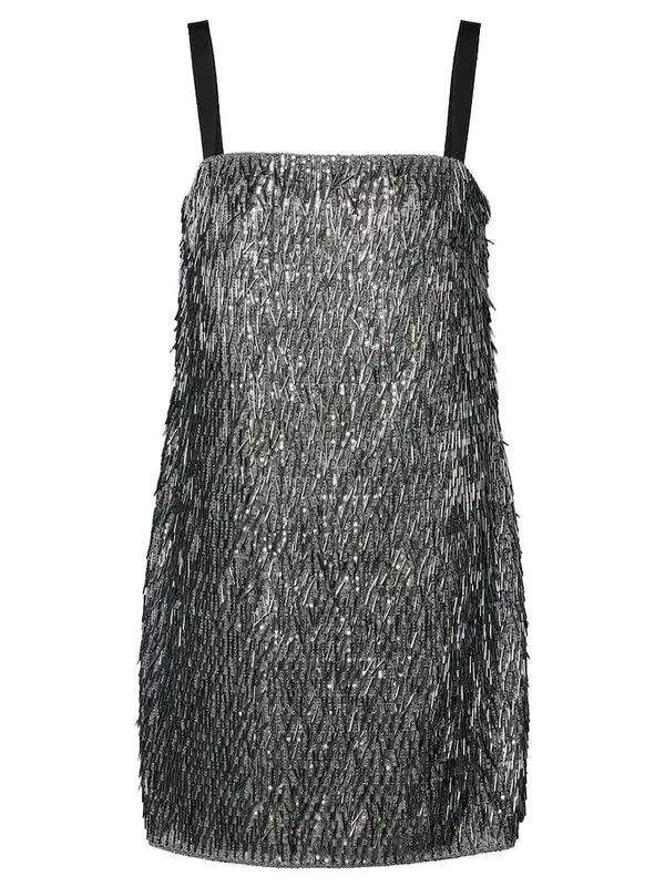 Dolce & Gabbana Embellished Minidress - Silver