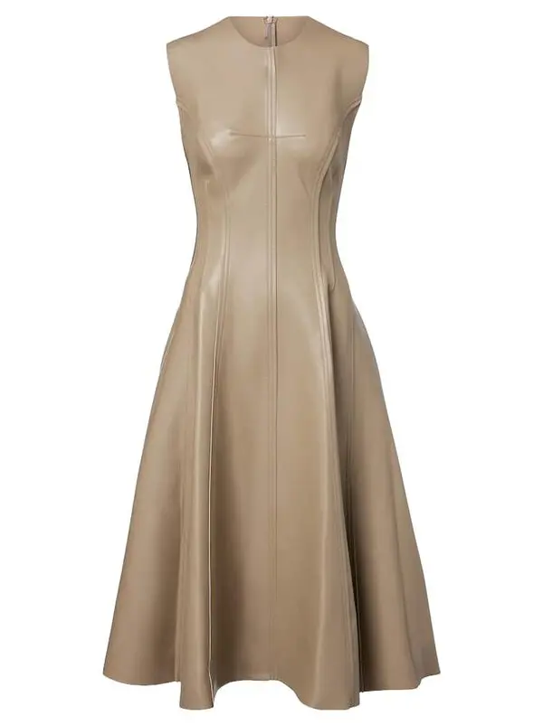Norma Kamali Grace Midi Dress - Beige
