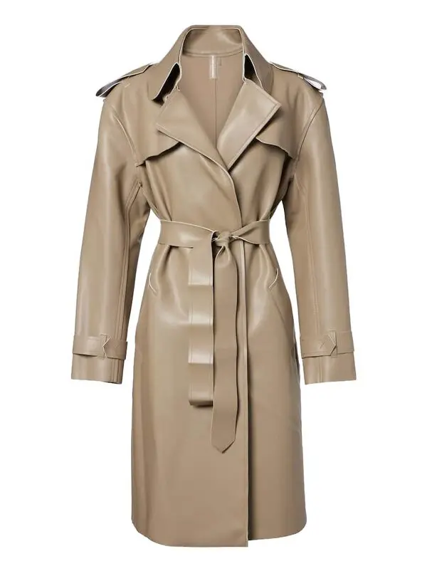 Norma Kamali Coated Trench Coat - Beige