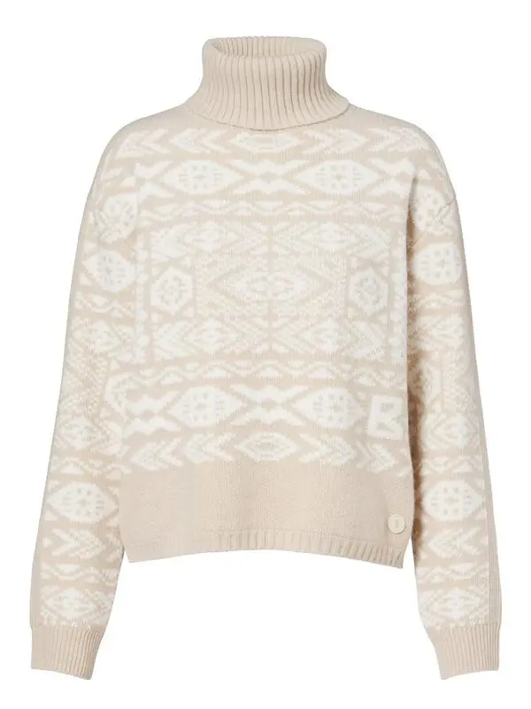 Bogner Nadin Wool And Cotton-blend Turtleneck Sweater - Beige