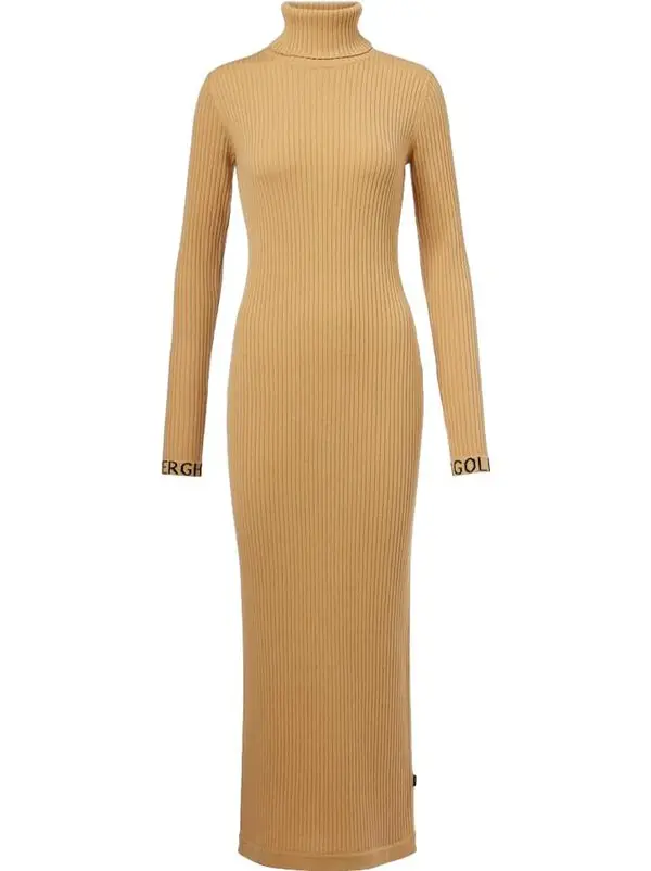 Goldbergh Mireille Ribbed-knit Maxi Dress - Beige