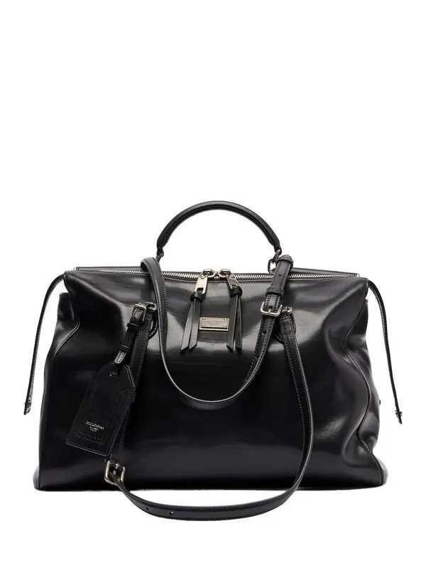 Dolce & Gabbana Vittoria Leather Tote Bag - Black