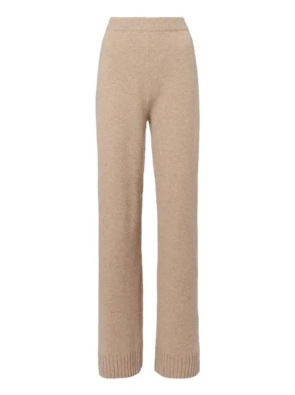 Tory Burch Knitted Wool Sweatpants - Beige