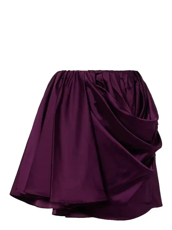 GANNI Draped Mini Skirt - Purple