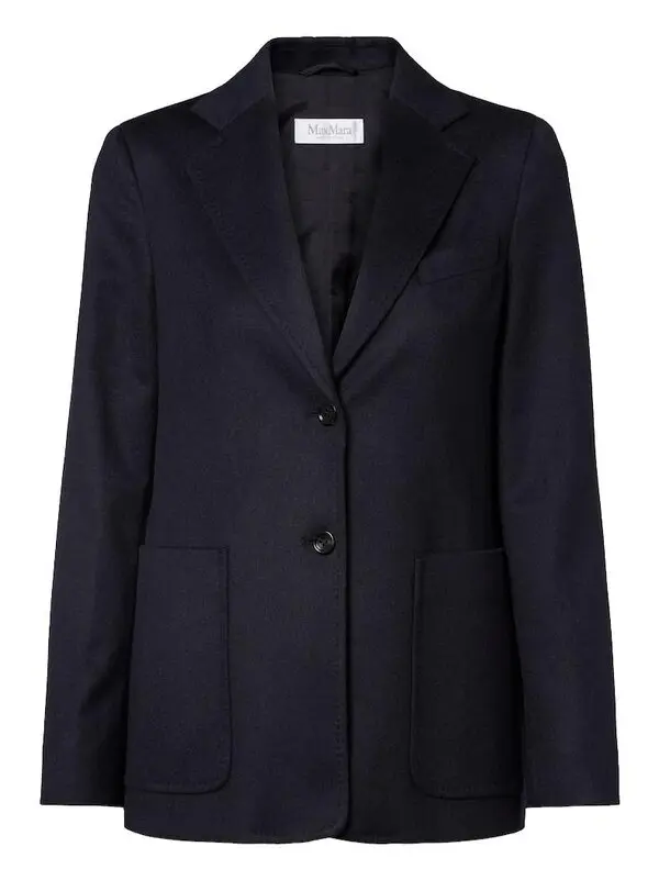 Max Mara Belluno Camel Hair Blazer - Blue