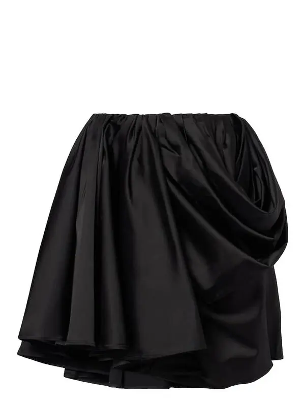 GANNI Draped Mini Skirt - Black