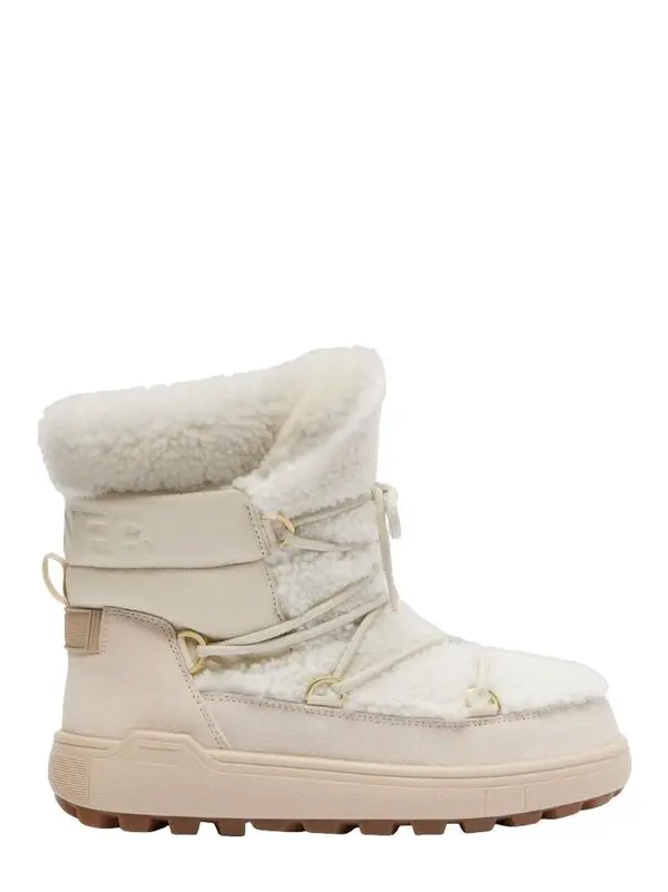 Bogner Chamonix Shearling-trimmed Suede Snow Boots - White