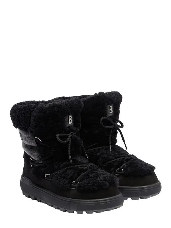 Bogner Chamonix Shearling-trimmed Suede Snow Boots - Black