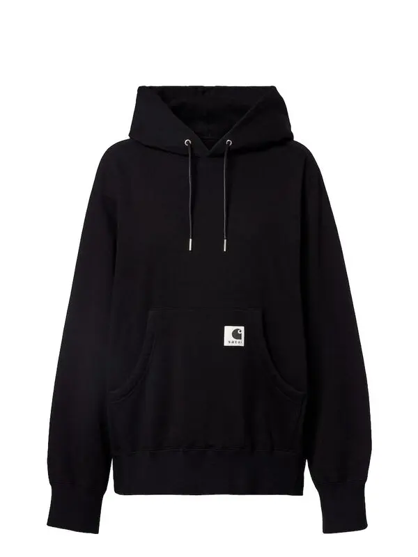 Sacai X Carhartt Cotton Jersey Hoodie - Black