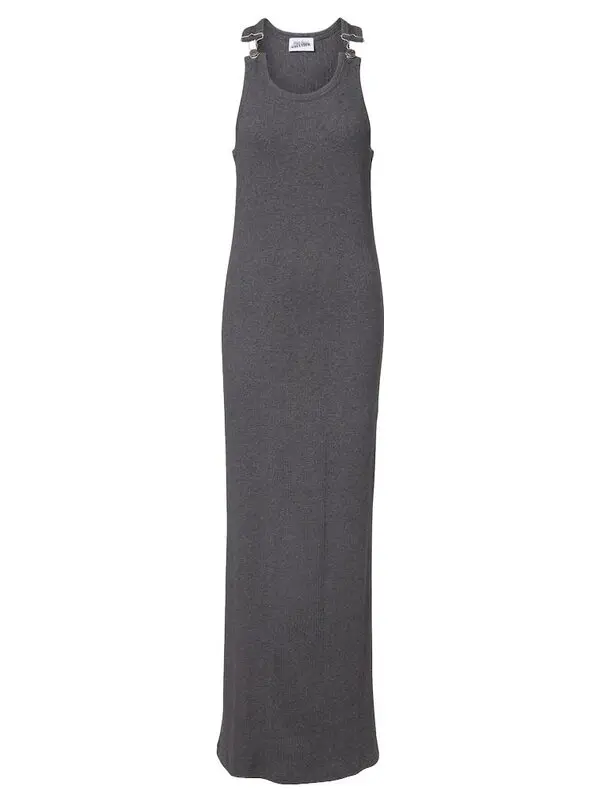 Jean Paul Gaultier Cotton Jersey Maxi Dress - Grey