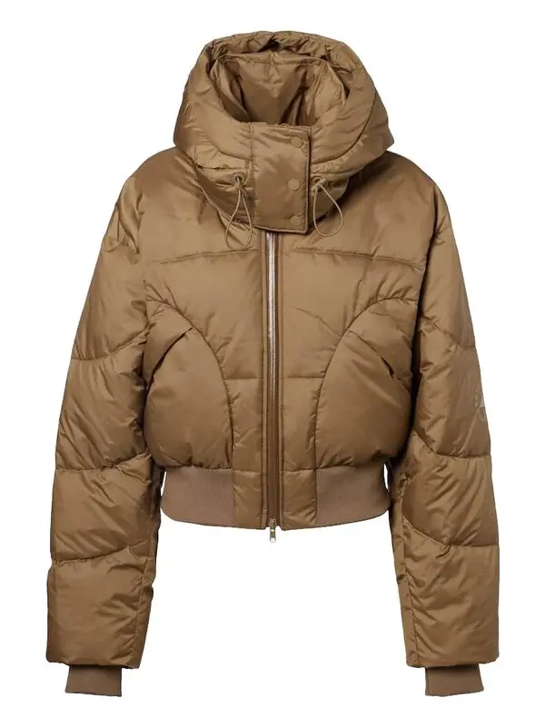 Adidas By Stella McCartney Hooded Cropped Jacket - Brown