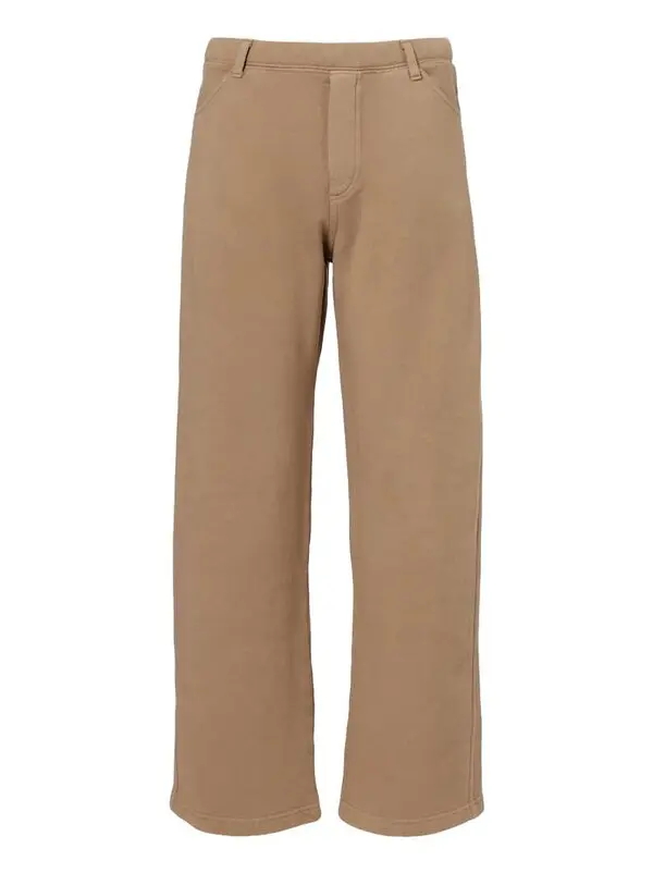 NILI LOTAN Tribeca Cotton Jersey Sweatpants - Brown