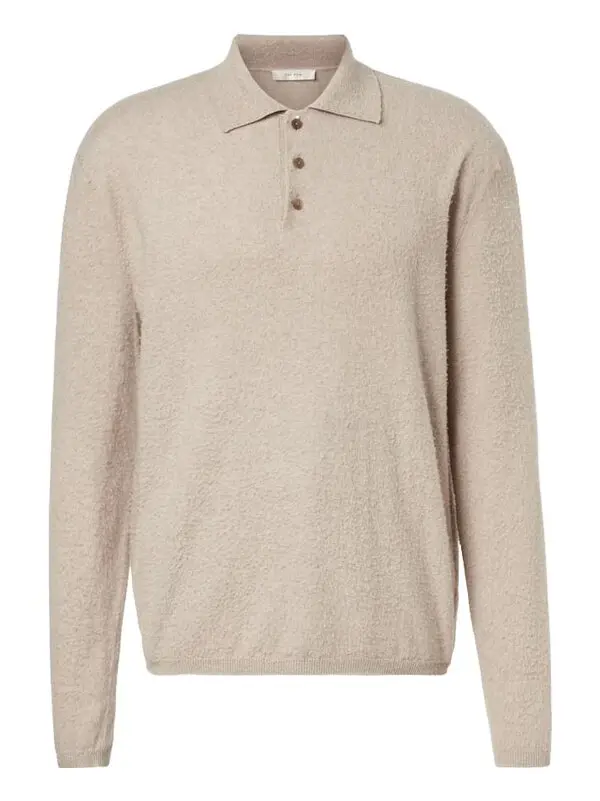 THE ROW Almot Cotton Polo Sweater - Beige