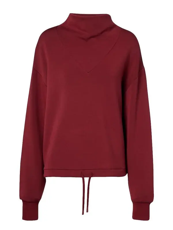 Varley Betsy Draped Sweatshirt - Burgundy