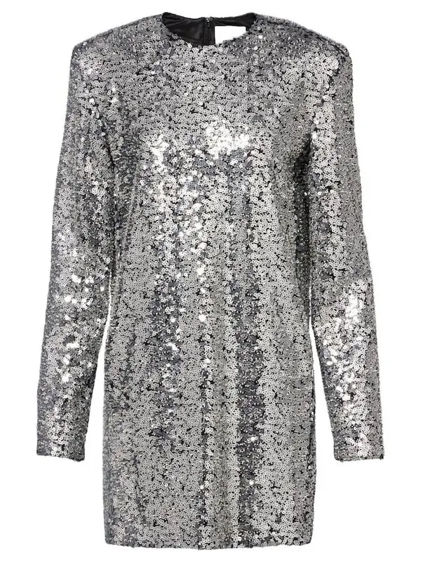 Isabel Marant Heliane Sequined Minidress - Silver