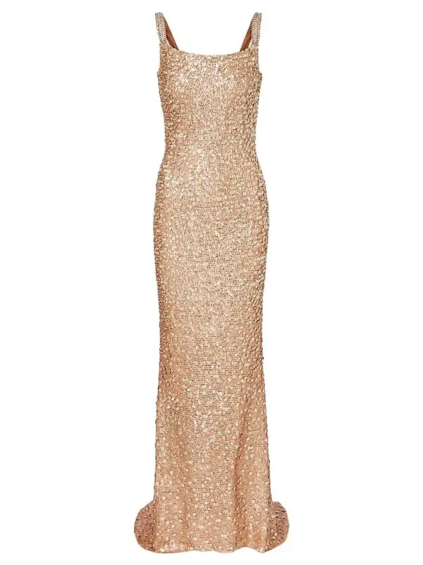 Jenny Packham Lotus Embellished Gown - Gold