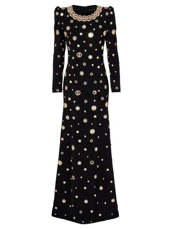 Jenny Packham Frency Embellished Gown - Black