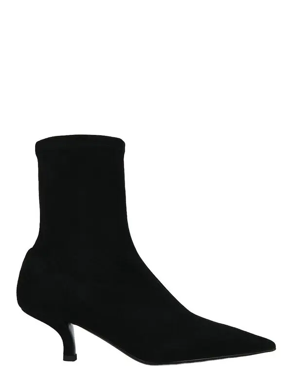 TOTEME Suede Heeled Sock Boots - Black