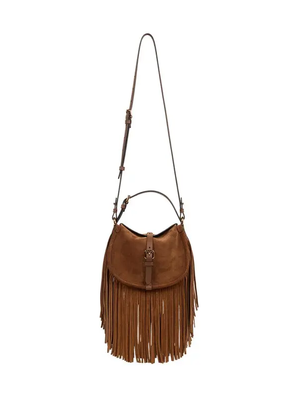 Etro Fringed Pony Crossbody Bag - Brown