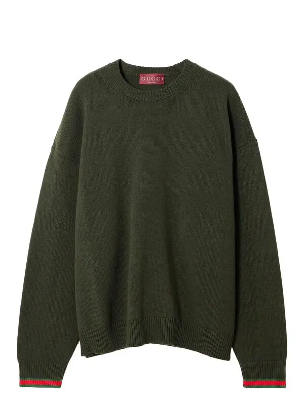Gucci Wool And Cashmere-blend Sweater - Green