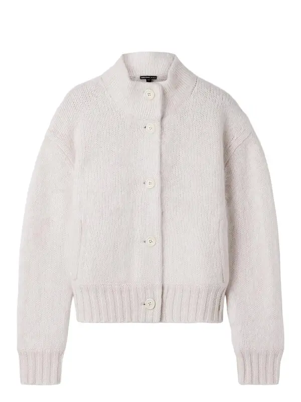 JAMES PERSE Halo Brushed-cashmere Cardigan - Neutrals