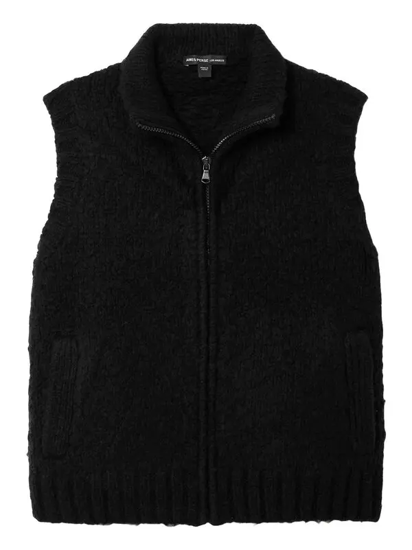 JAMES PERSE Merino Wool-blend Vest - Black