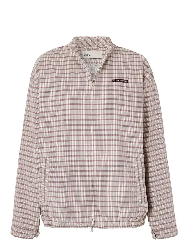 Tory Burch Checked Twill Jacket - Neutrals