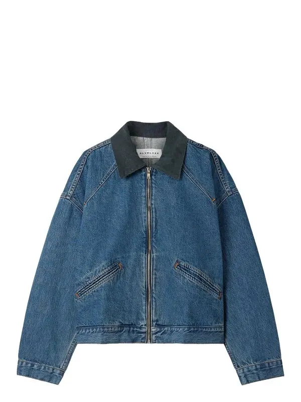 SLVRLAKE Camden Corduroy-trimmed Denim Jacket - Blue
