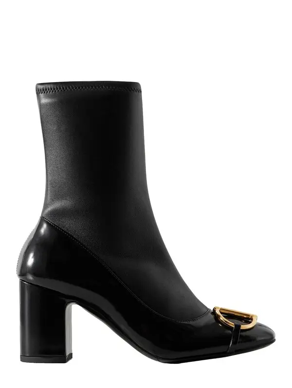 Gucci Horsebit-detailed Paneled Ankle Boots - Black
