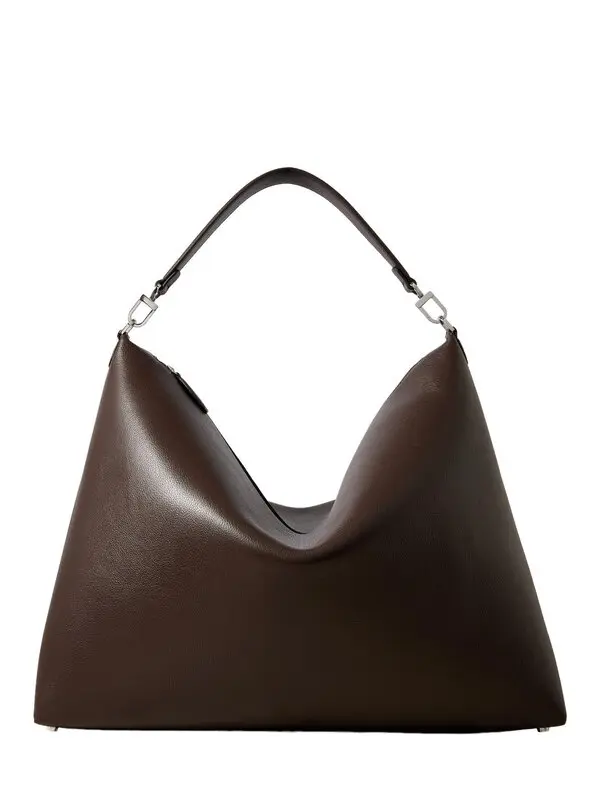 TOTEME Bevel Large Textured-leather Tote - Brown