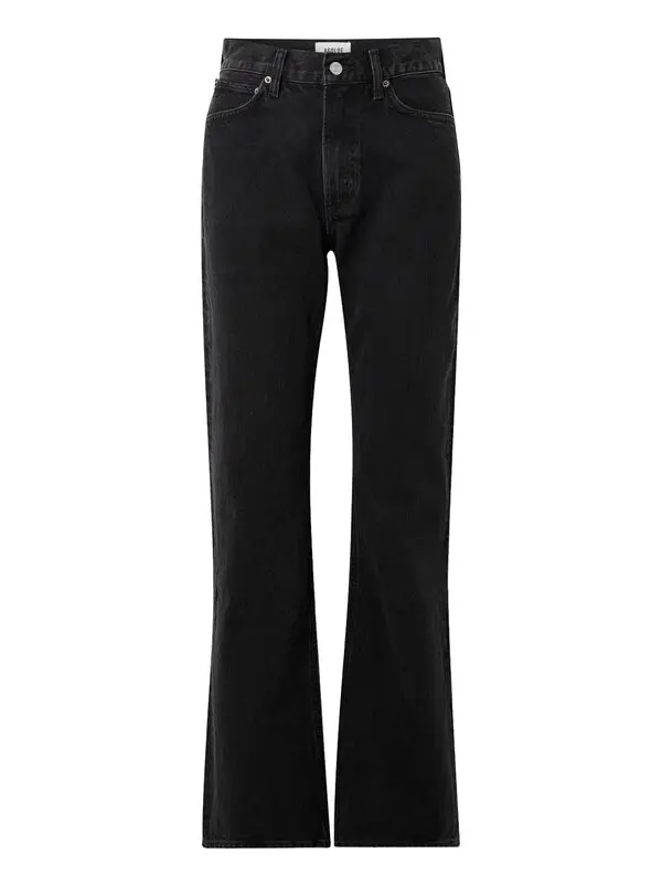 AGOLDE Leena Organic High-rise Flared Jeans - Black