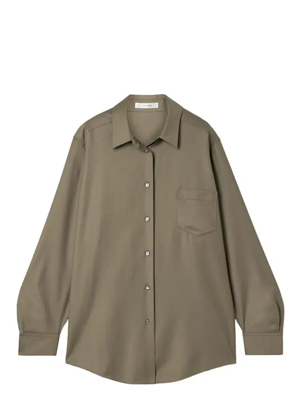 THE ROW Pino Oversized Shirt - Brown