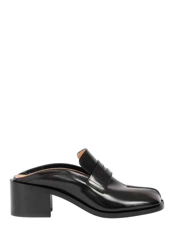 MAISON MARGIELA Tabi City Leather Loafer Mules - Black