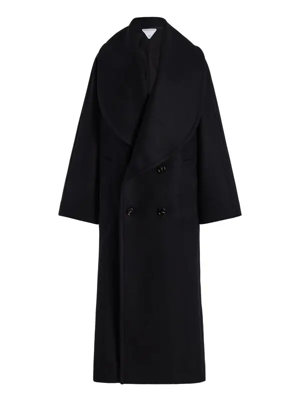 Bottega Veneta Stretch-wool Felt Long Coat - Black