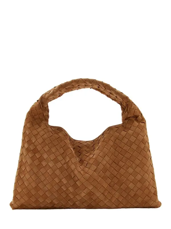 Bottega Veneta Small Hop Intrecciato Bag - Brown
