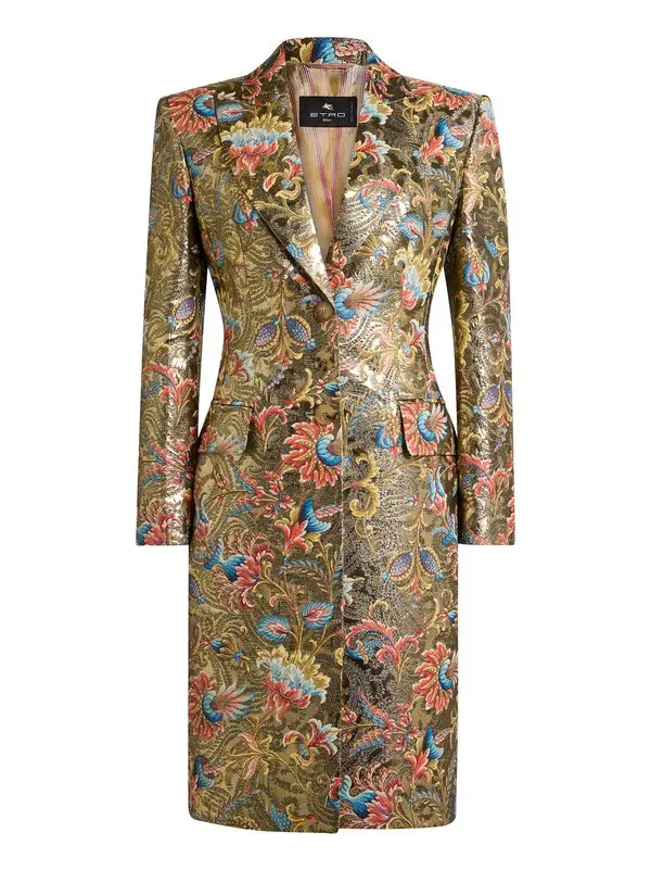 Etro Brocade Single-breasted Coat - Multi