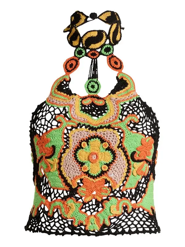 Etro Crocheted Halter Top - Multi