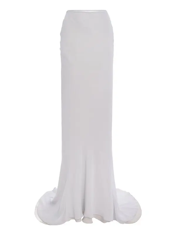 WIEDERHOEFT Gallery Bias-cut Silk Skirt - Light Blue