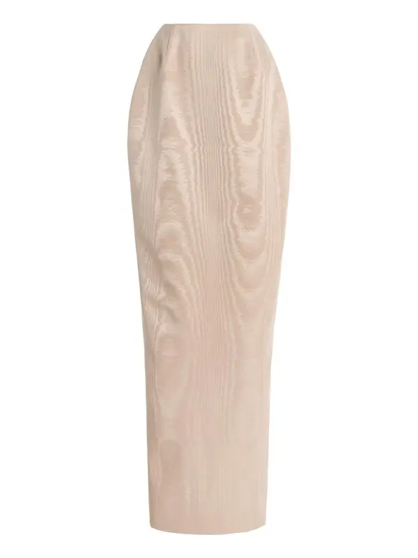 WIEDERHOEFT Floor-length Moire Skirt - Silver