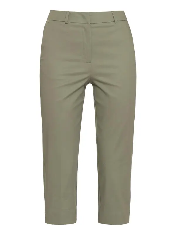 DES_PHEMMES Mid-rise Tailored Capri Pants - Green