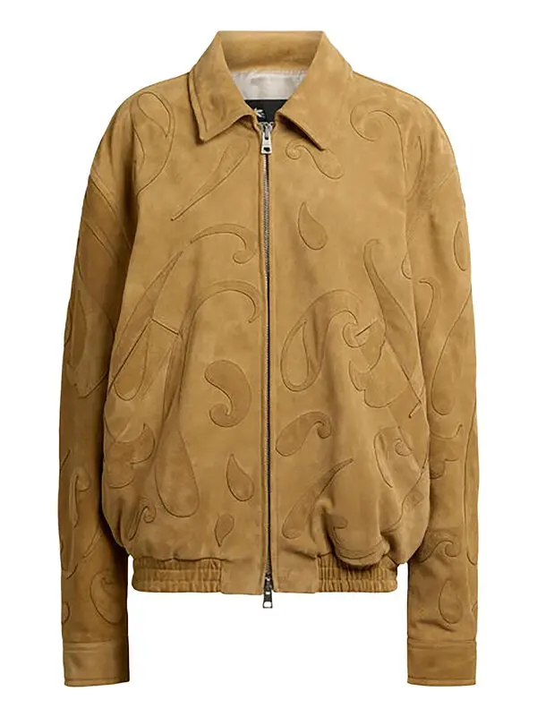 Etro Patterned Leather Jacket - Tan