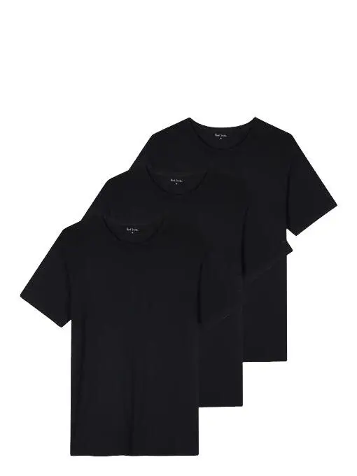 Paul Smith Modal Lounge T-shirts Three Pack - Black