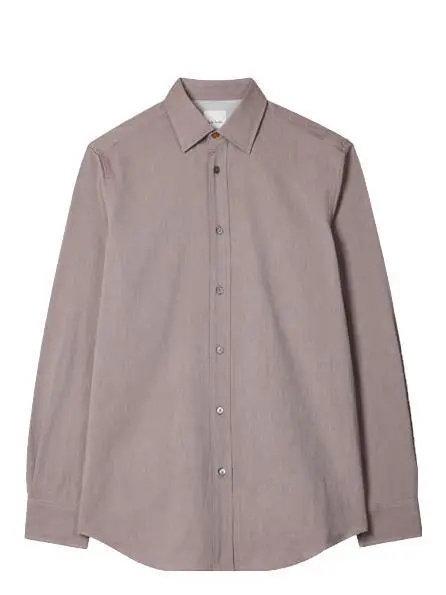 Paul Smith Tailored-fit Light Chambray Shirt - Brown