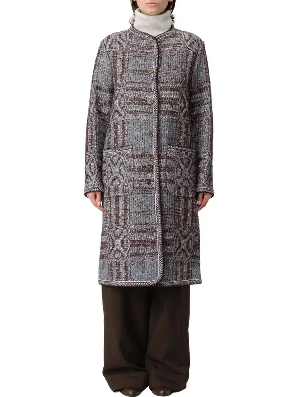 Etro Long Coat - Burgundy